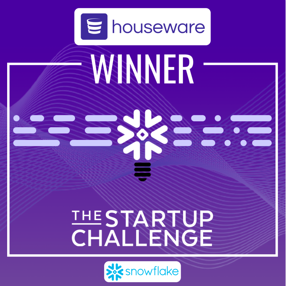Untouched Creators, Data, and announcing Houseware as the winner of Snowflake Startup Challenge ...