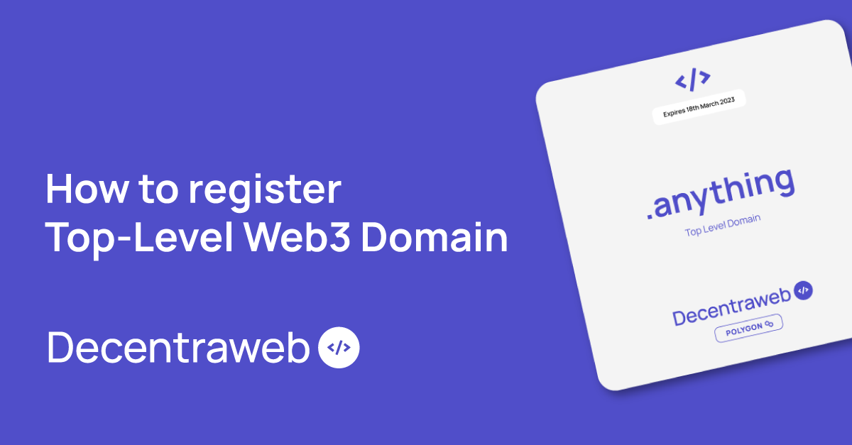 How to buy a Top-Level Web3 Domain