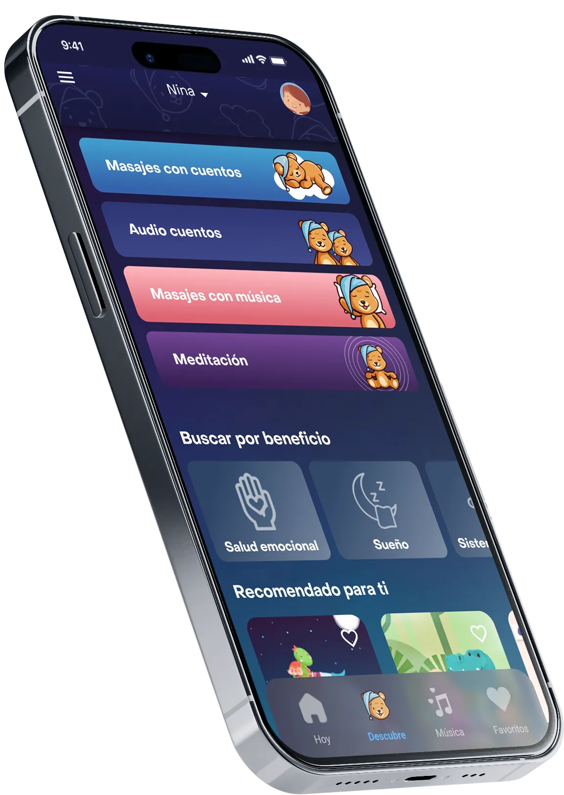 Storybook App - Bienestar Familiar y rutina de sueño