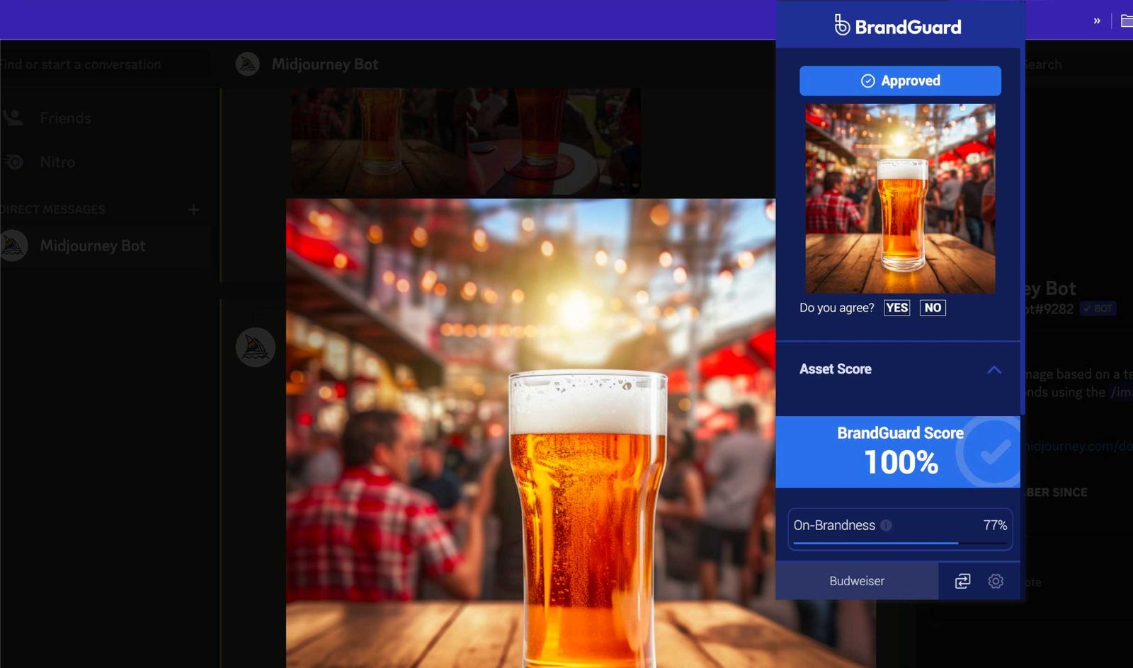 Example of Our "On Brand" Models for Budweiser - BrandGuard