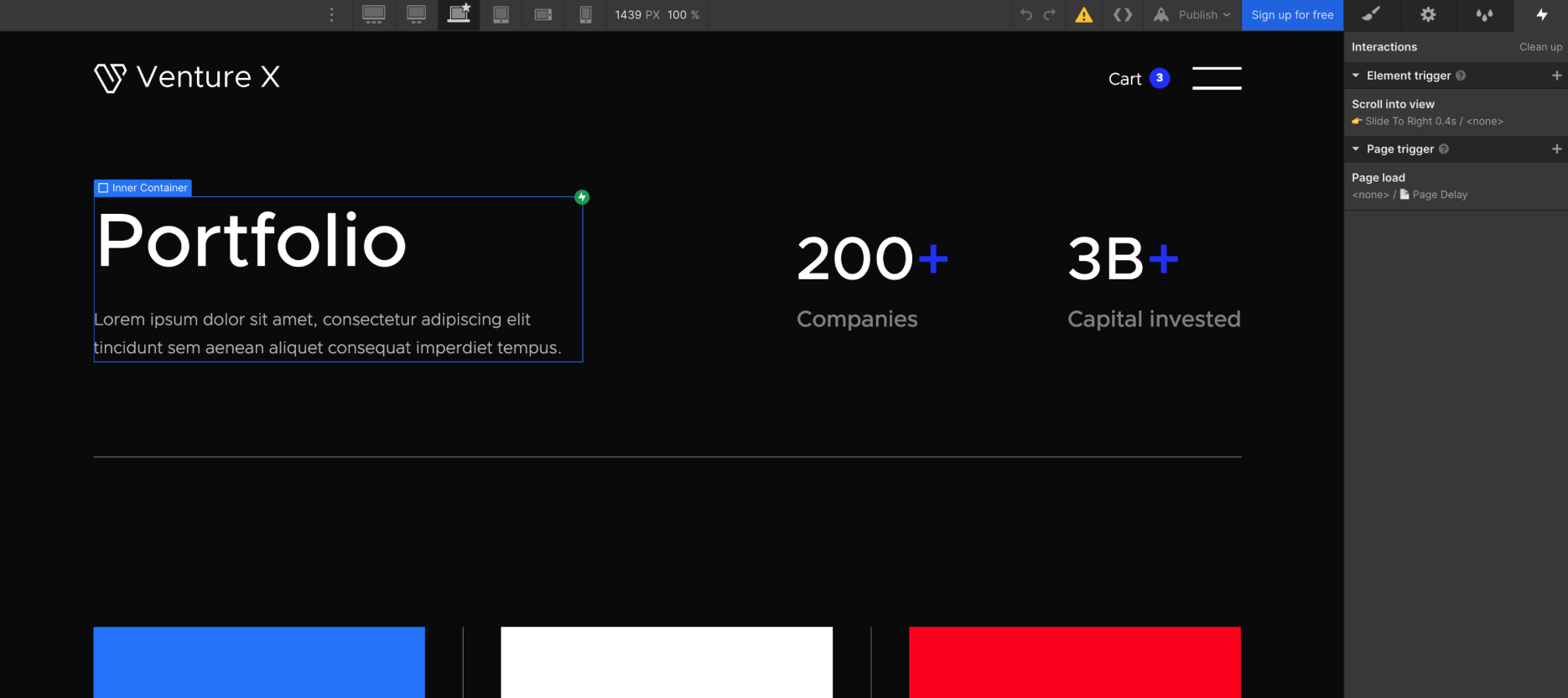Start Here - Venture X - Webflow Ecommerce website template