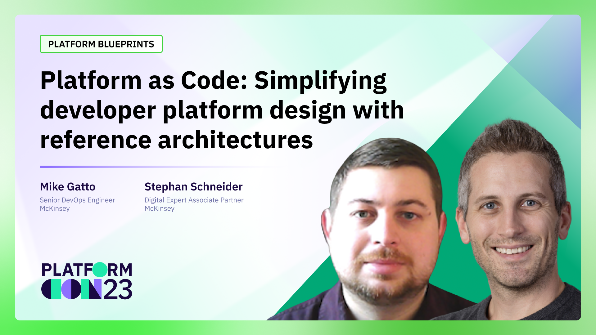 Platform as Code: Simplifying developer platform design with reference ...