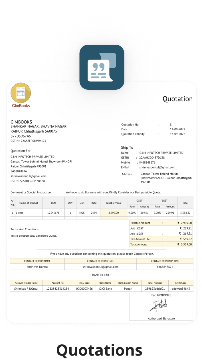 GST Billing Software with Invoice Generator & Manager |GimBooks