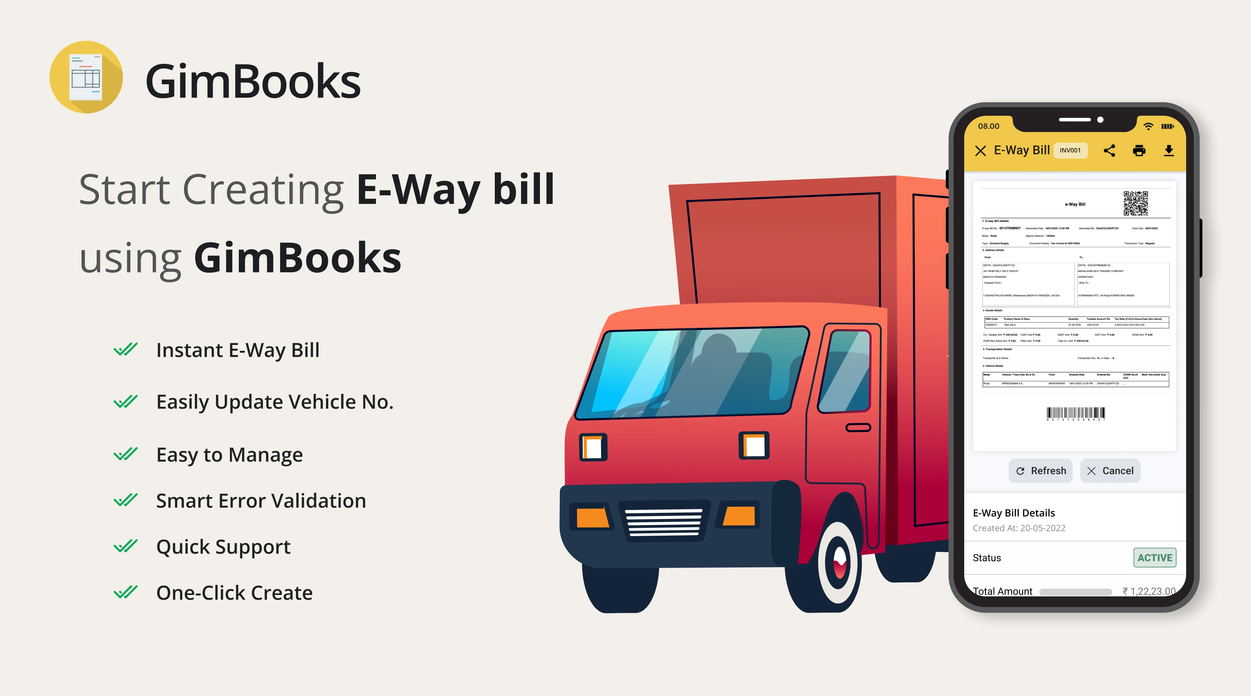 Generate GST E-Way Bills & Delivery Challan Formats |GimBooks