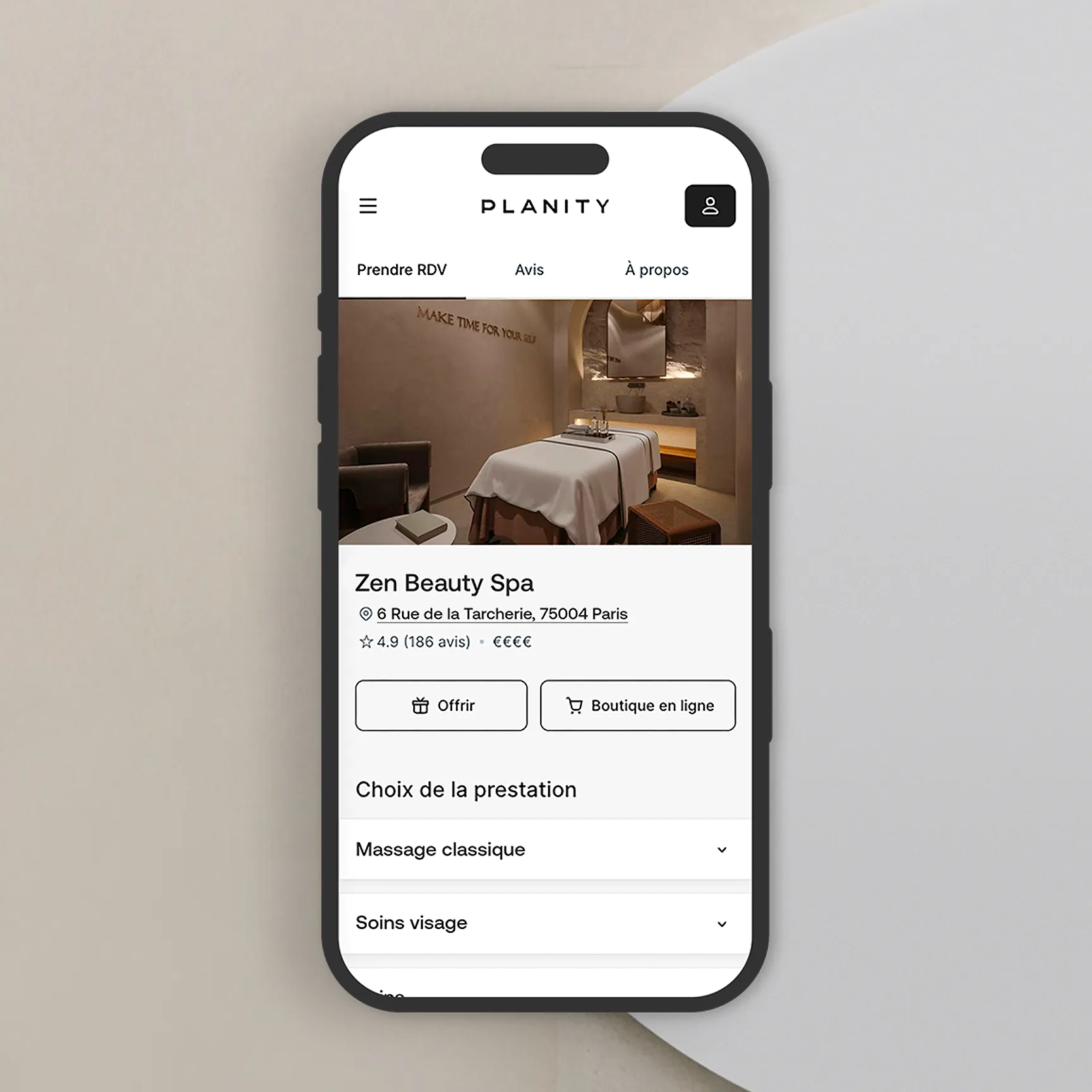 Logiciel Planity Pro pour les Centres de Bien-Être et les Spas