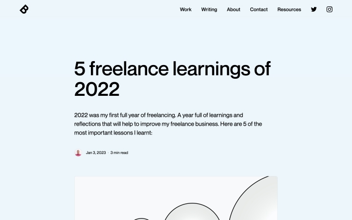 5 freelance learnings (Article) · Resources for Freelancers