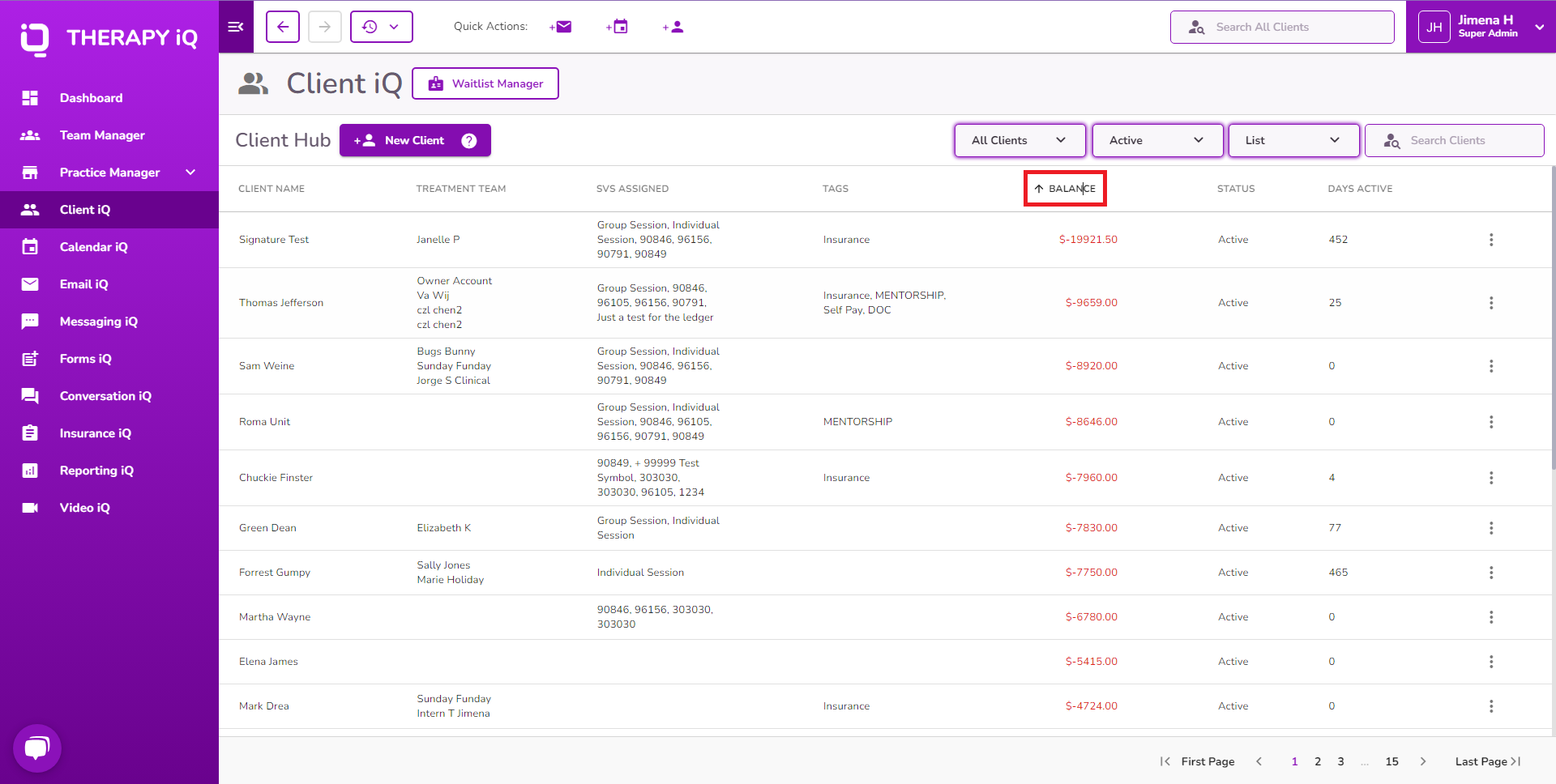 How to Filter and Sort Client Information - TiQ Help Center