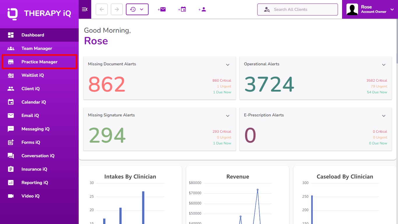 Setting Up Dashboard Alerts for Your Practice - TiQ Help Center