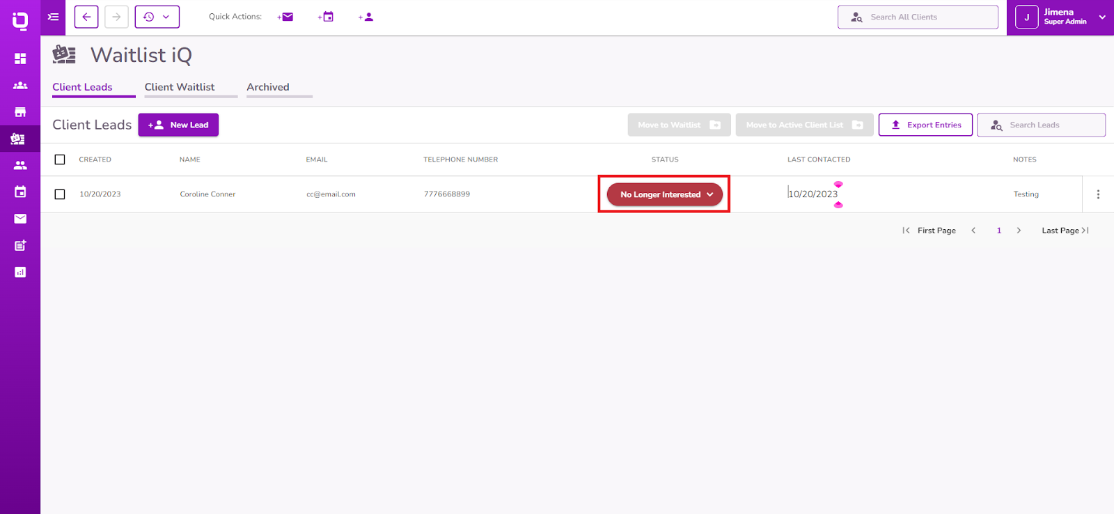 Understanding the Waitlist iQ statuses - TiQ Help Center