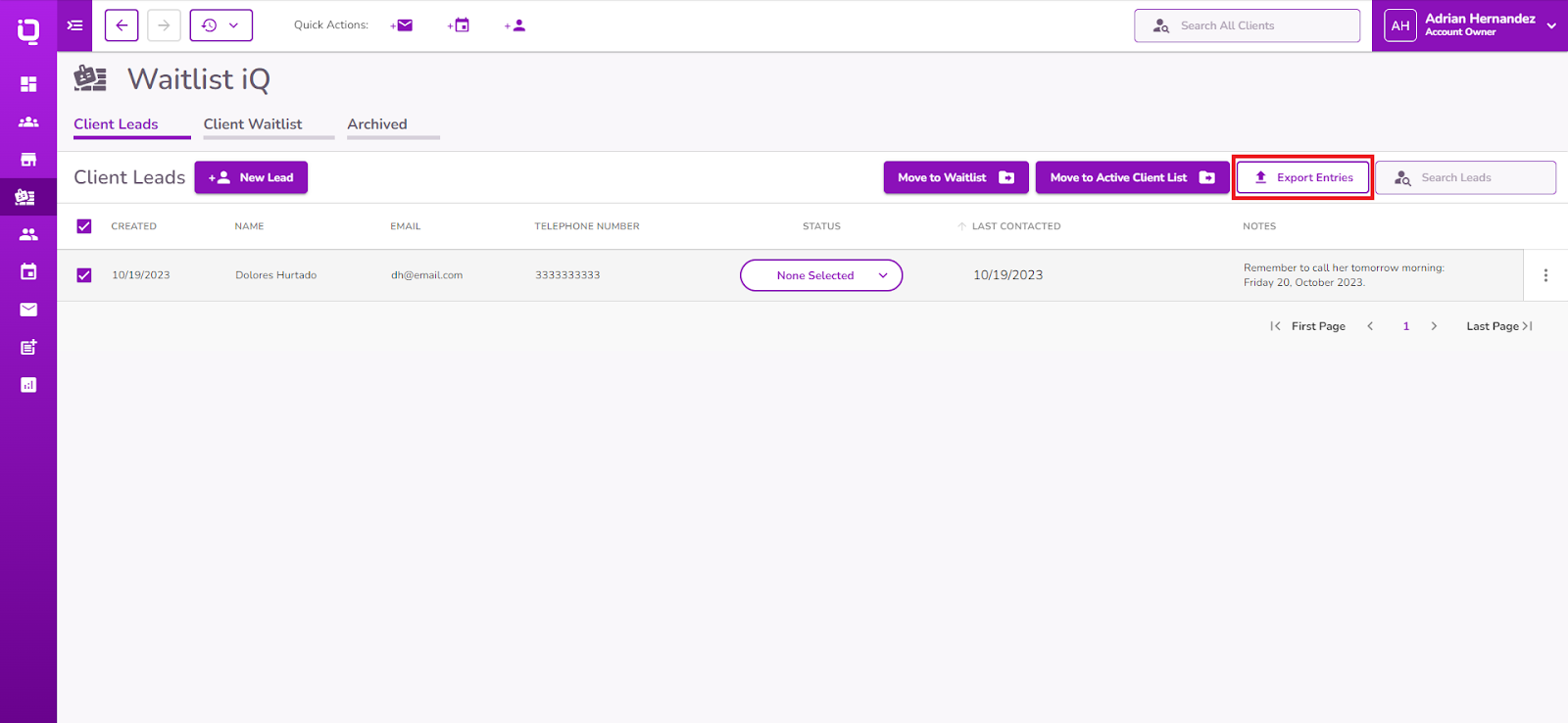 How to export your Waitlist iQ Clients - TiQ Help Center