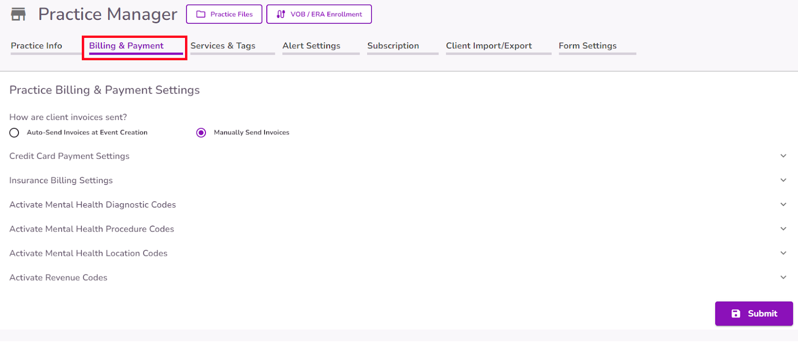 How to Add Services in Practice Settings - TiQ Help Center