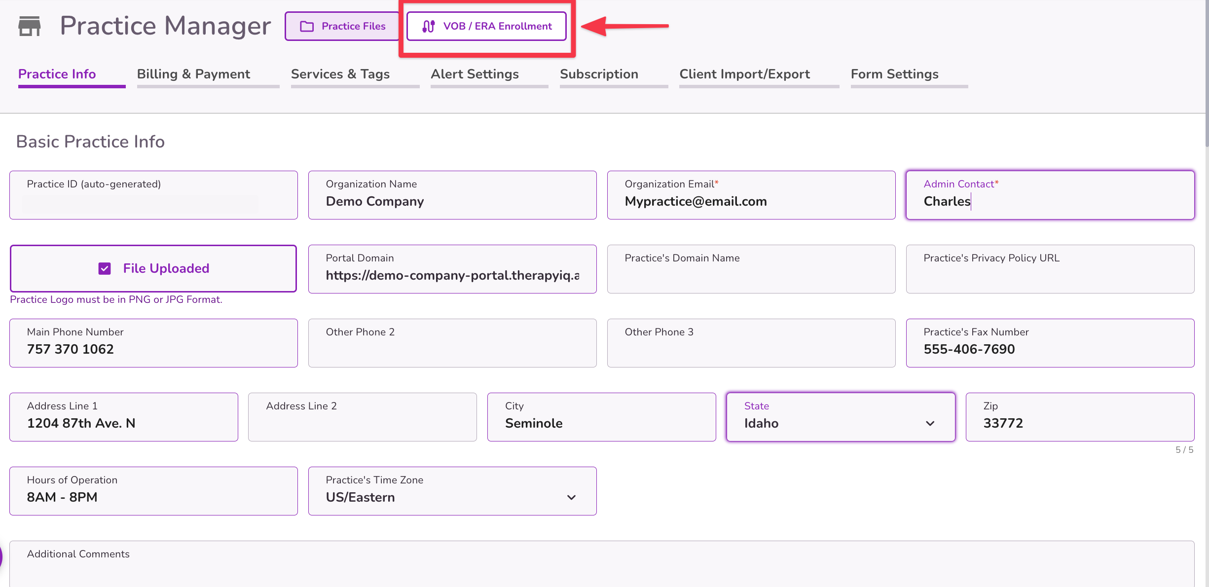 How to Enroll A Provider for Insurance Eligibility and ERA's - TiQ Help ...