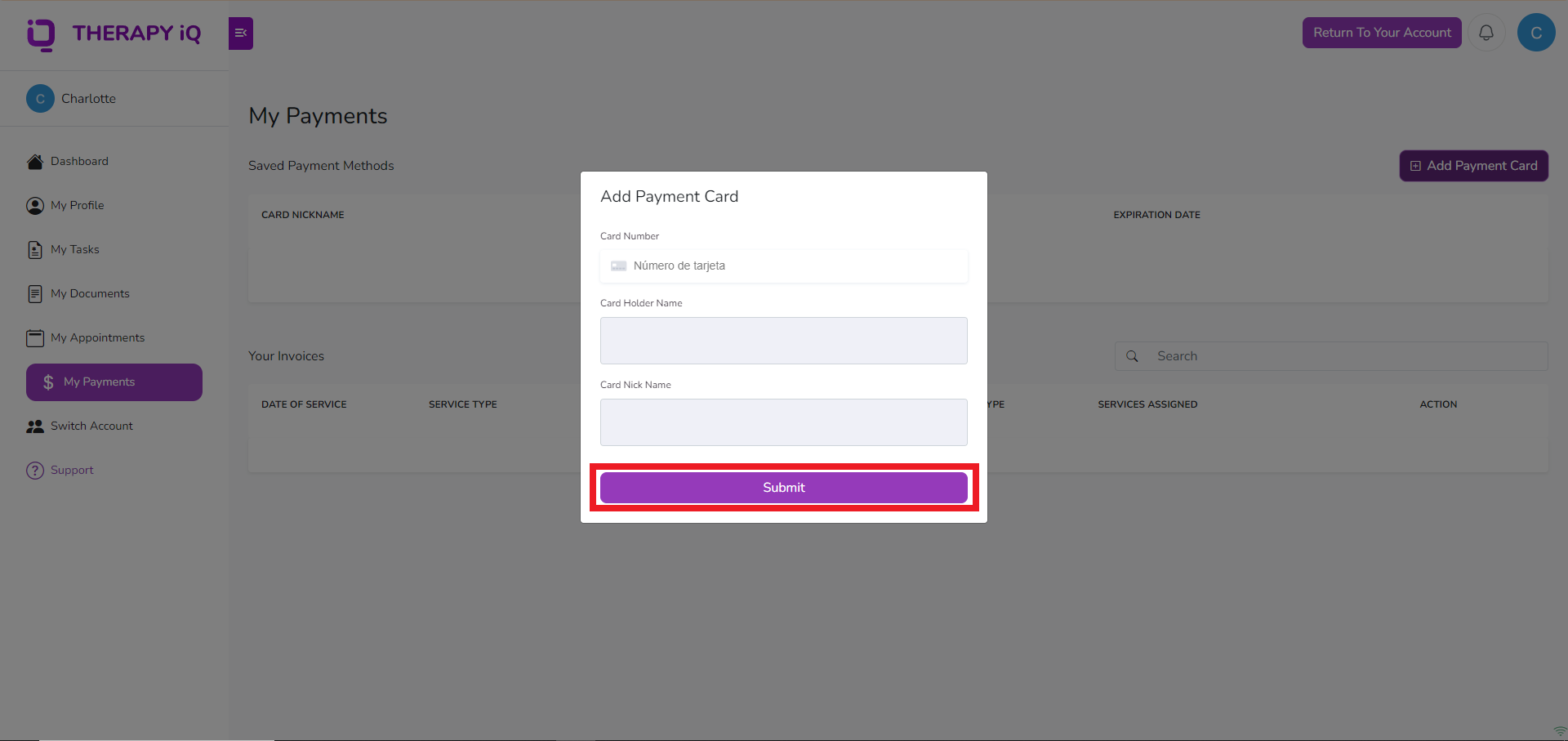 How your client can enter a payment method on their portal - TiQ Help ...
