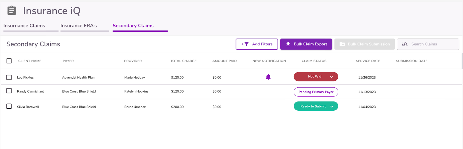 How to Process Secondary Insurance Claims - TiQ Help Center