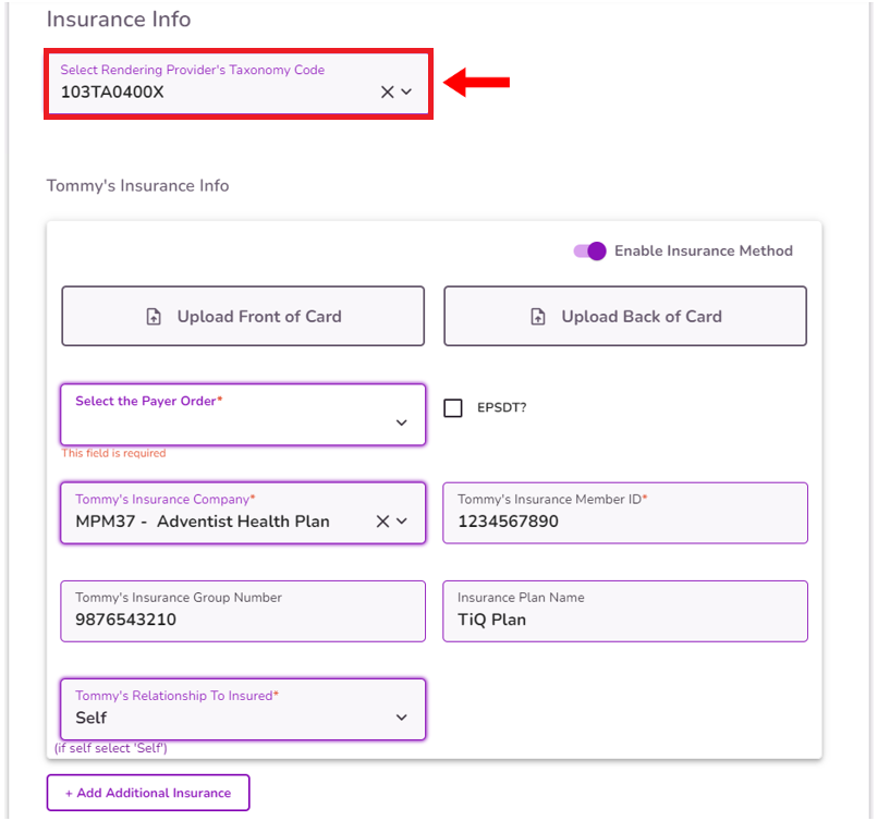 How to Record Client Insurance Information - TiQ Help Center