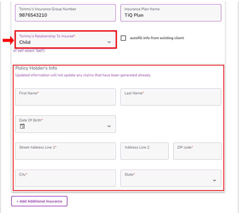 How to Record Client Insurance Information - TiQ Help Center