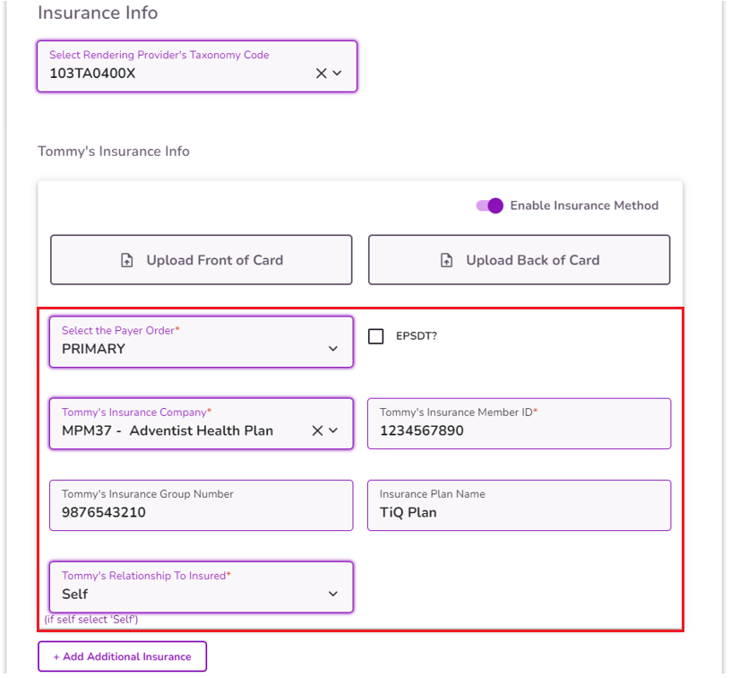 How to Record Client Insurance Information - TiQ Help Center