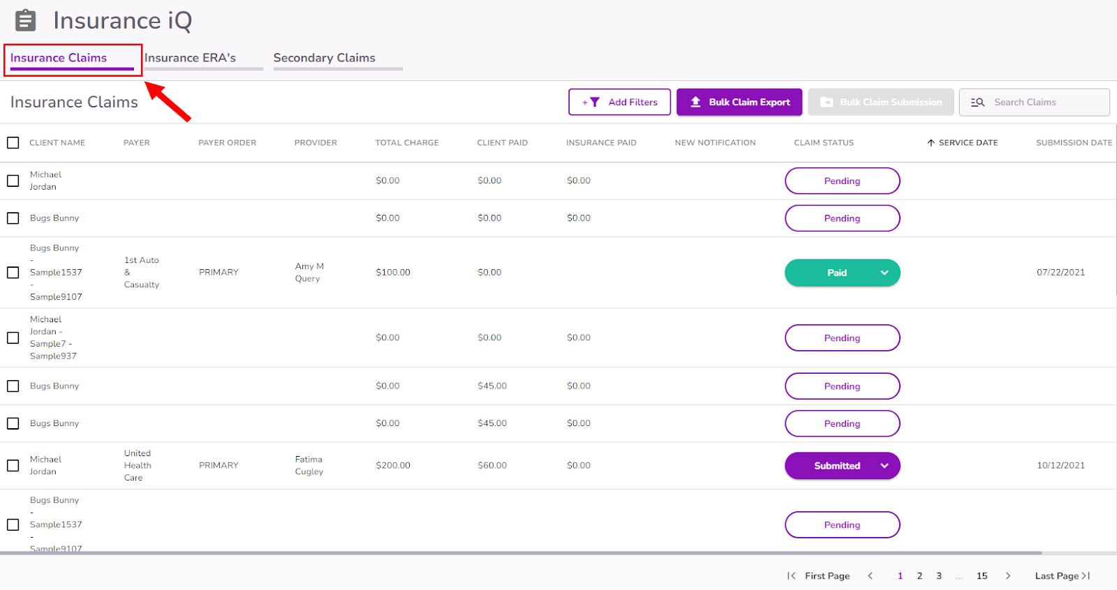 Understanding the Insurance Claim Log - TiQ Help Center