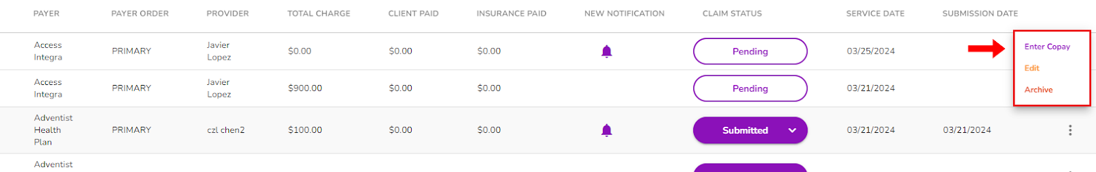 Understanding the Insurance Claim Log - TiQ Help Center