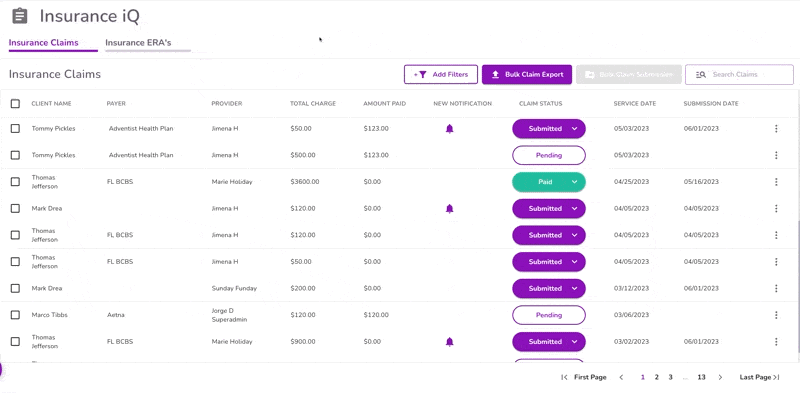 Understanding the Insurance Claim Log - TiQ Help Center