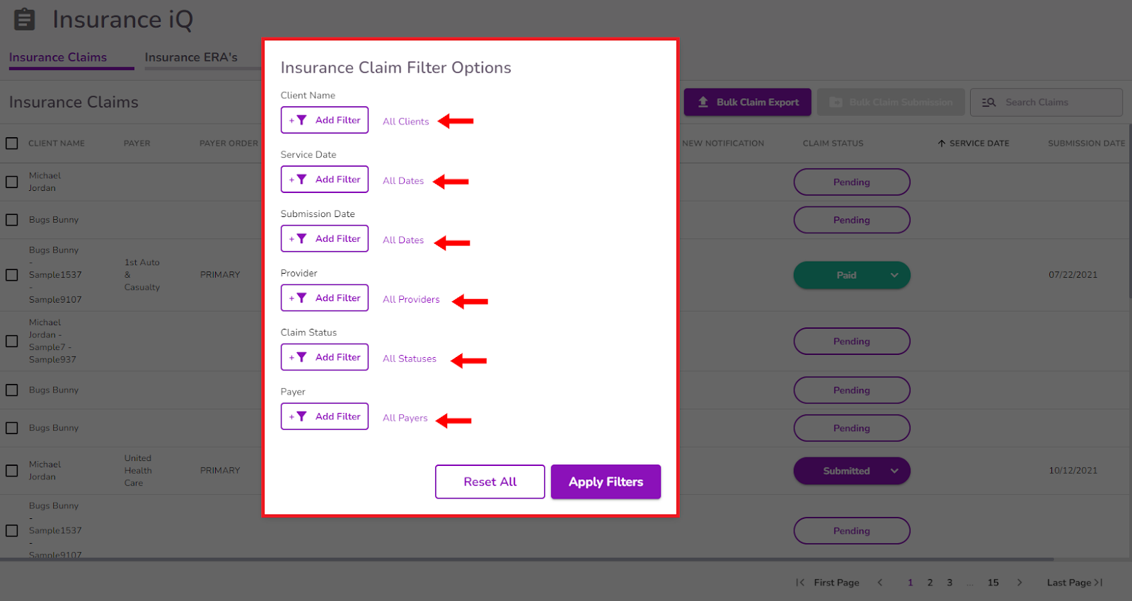 Understanding the Insurance Claim Log - TiQ Help Center