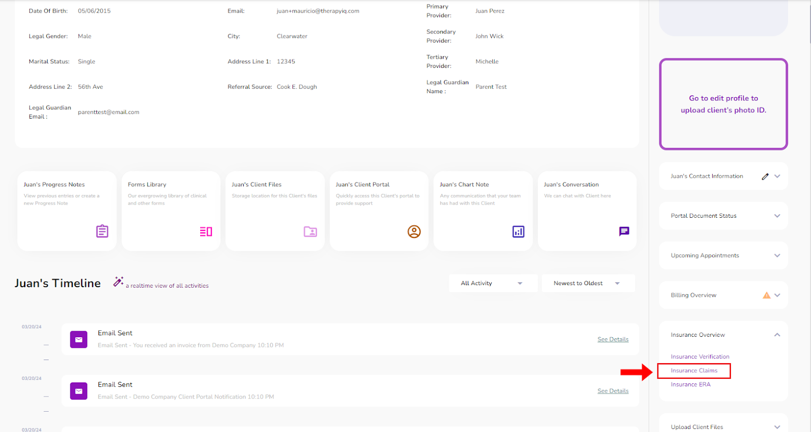 Understanding the Insurance Claim Log - TiQ Help Center