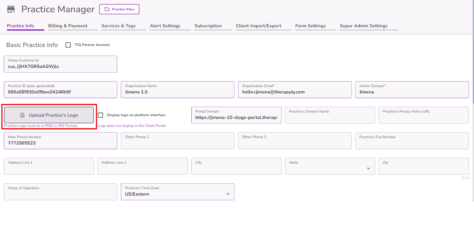 How to Add Your Practice Logo - TiQ Help Center