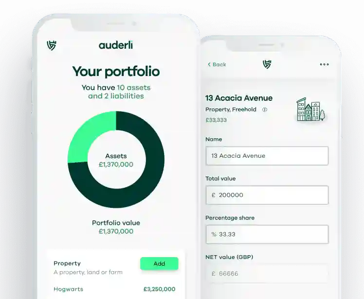 Auderli. We help you organise and share your important life information in one safe space