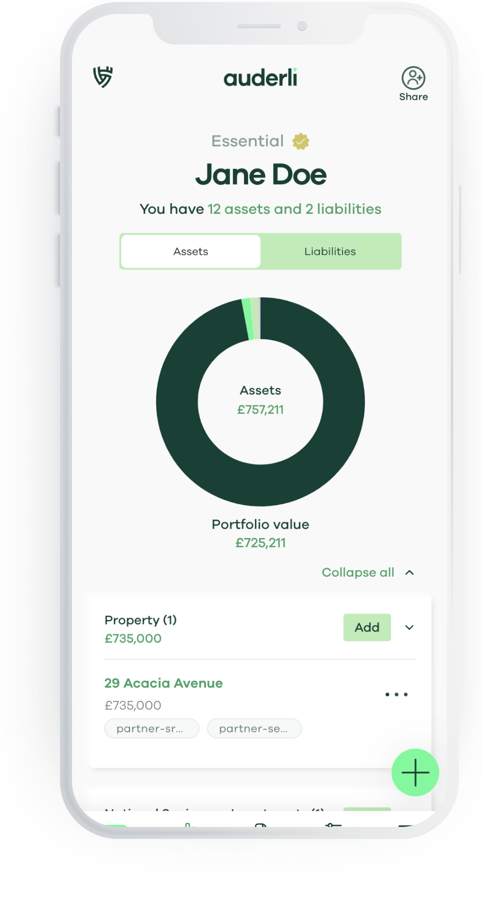 Auderli. We help you organise and share your important life information in one safe space