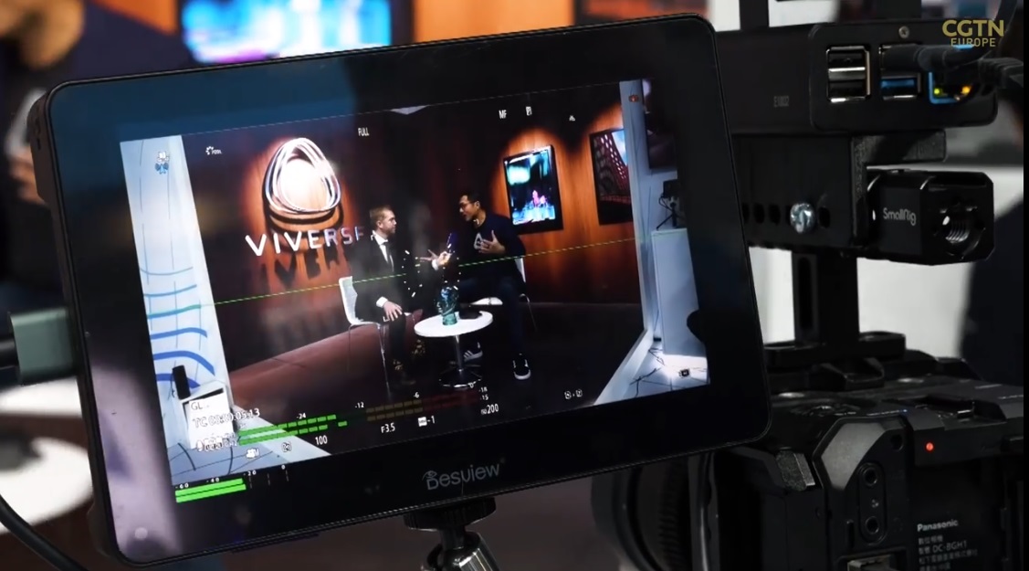 CGTN Europe visits HTC during Mobile World Congress (MWC 2023) | VIVE Mars CamTrack