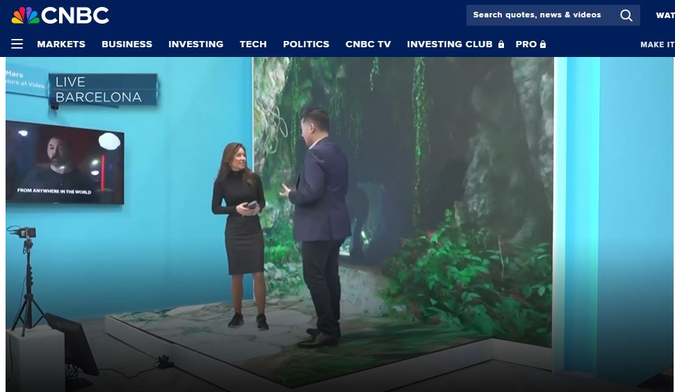 CNBC: VIVE Mars At MWC 2024 showcasing an immersive and seamless VP ...