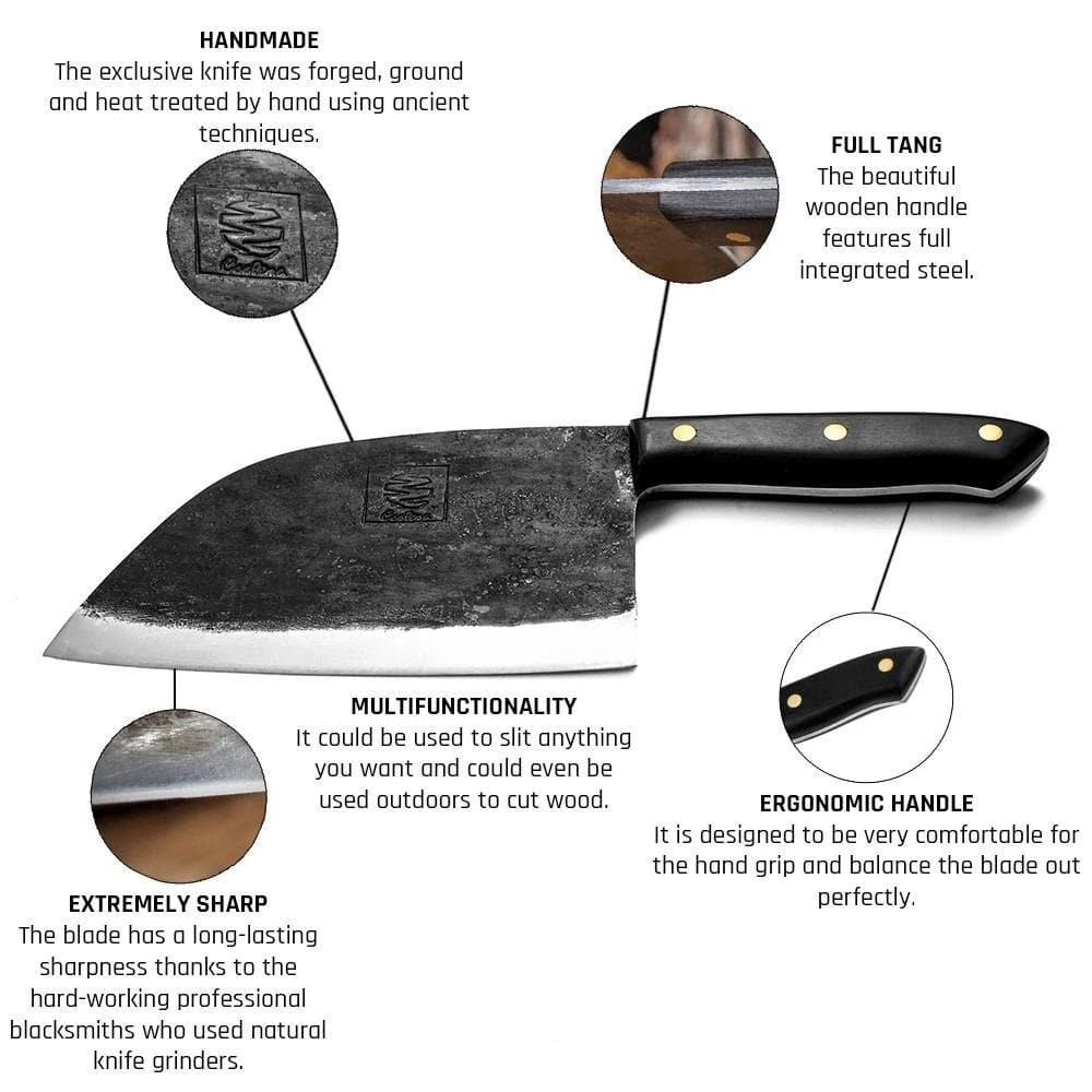 Promaja - Professional Serbian Clever Meat Cutting Carving Knife | Coolina