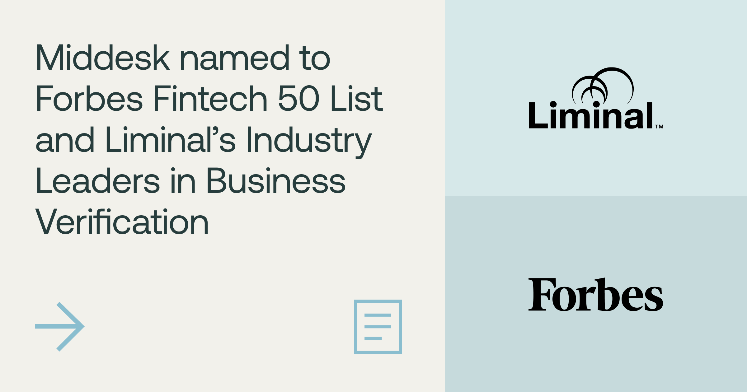 Middesk Named to Forbes Fintech 50 List and Liminal’s Industry Leaders ...