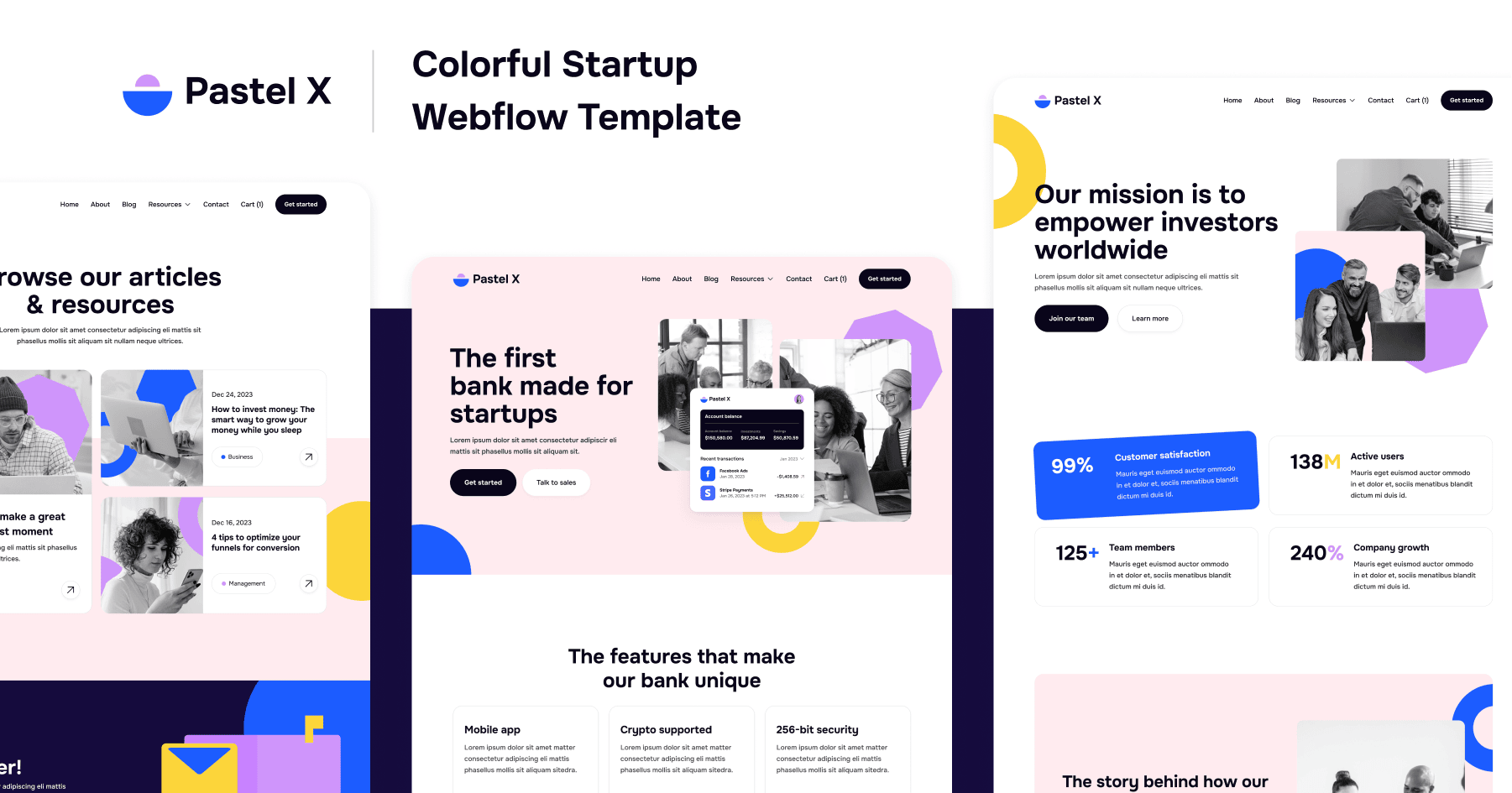 Team - Pastel X - Webflow Ecommerce website template