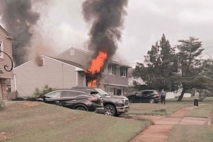 Squad 13 C-Platoon Firefighters First Due to Voorhees Dwelling Fire