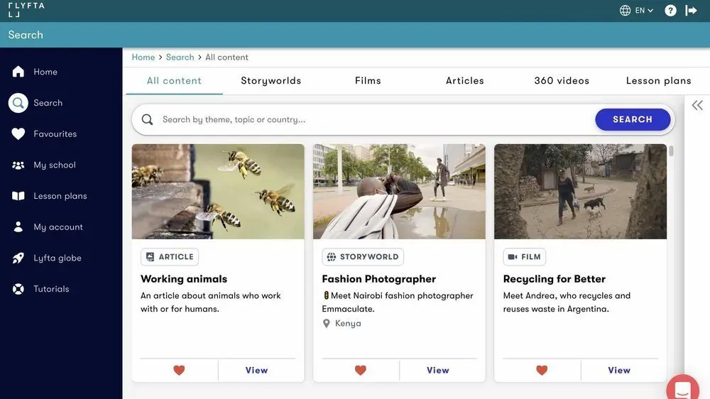 New features December 2022: Improving how you discover content - Lyfta Blog