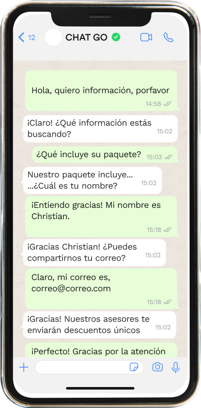 Chat go - Bot de WhatsApp con Chat GPT para promotores de venta
