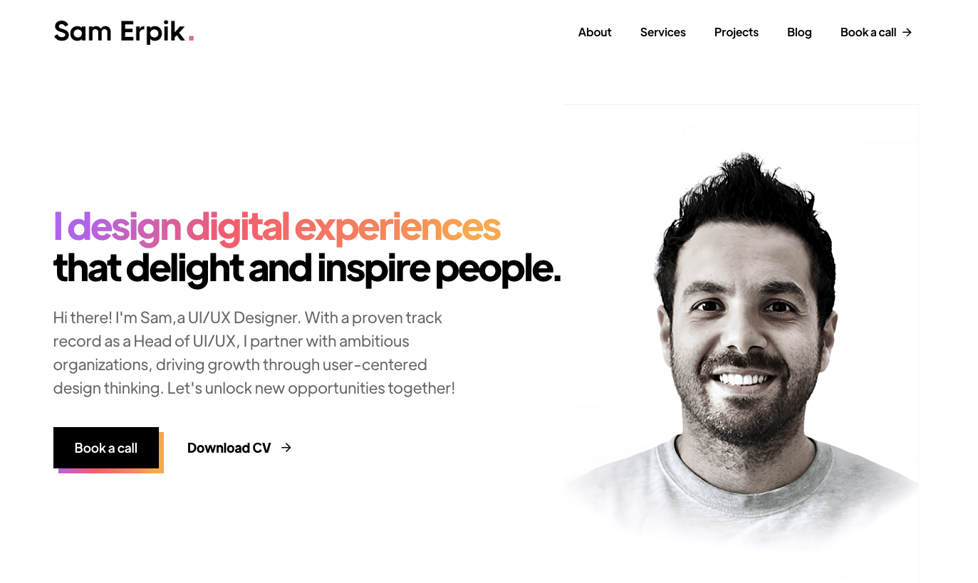 Home | Sam Erpik | Digital Product Design | UX