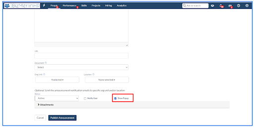 How to create an Announcement?