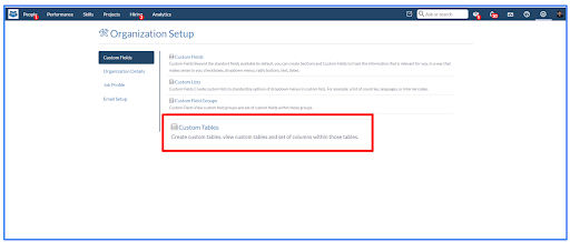 How to create custom tables