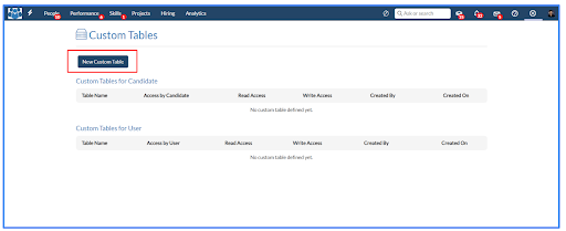 How to create custom tables