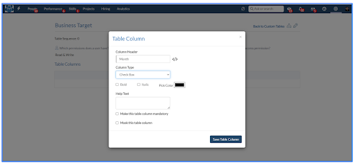 How to create custom tables