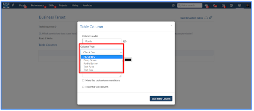 How to create custom tables