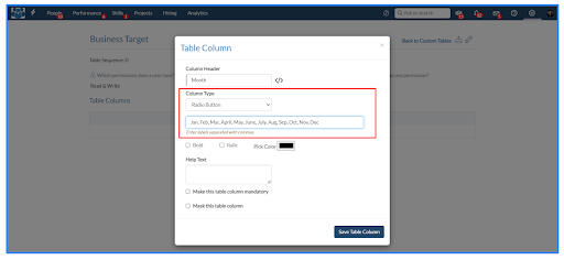 How to create custom tables