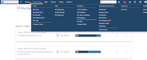 How to Unarchive the Archived Goals?