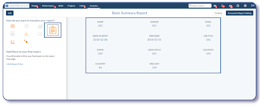 Different Types of Visualizations in Reports