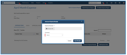 Autoscan Expense Receipt