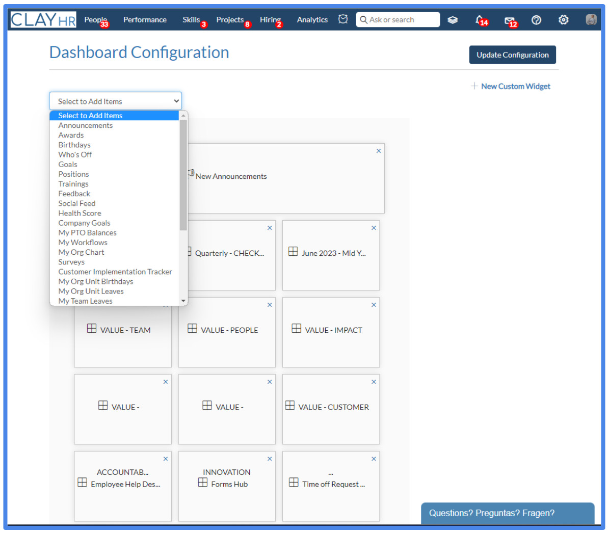 How to Create and Configure the Homepage Dashboard