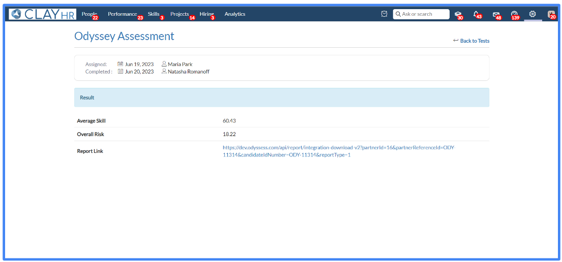 Sync ClayHR with Odyssey