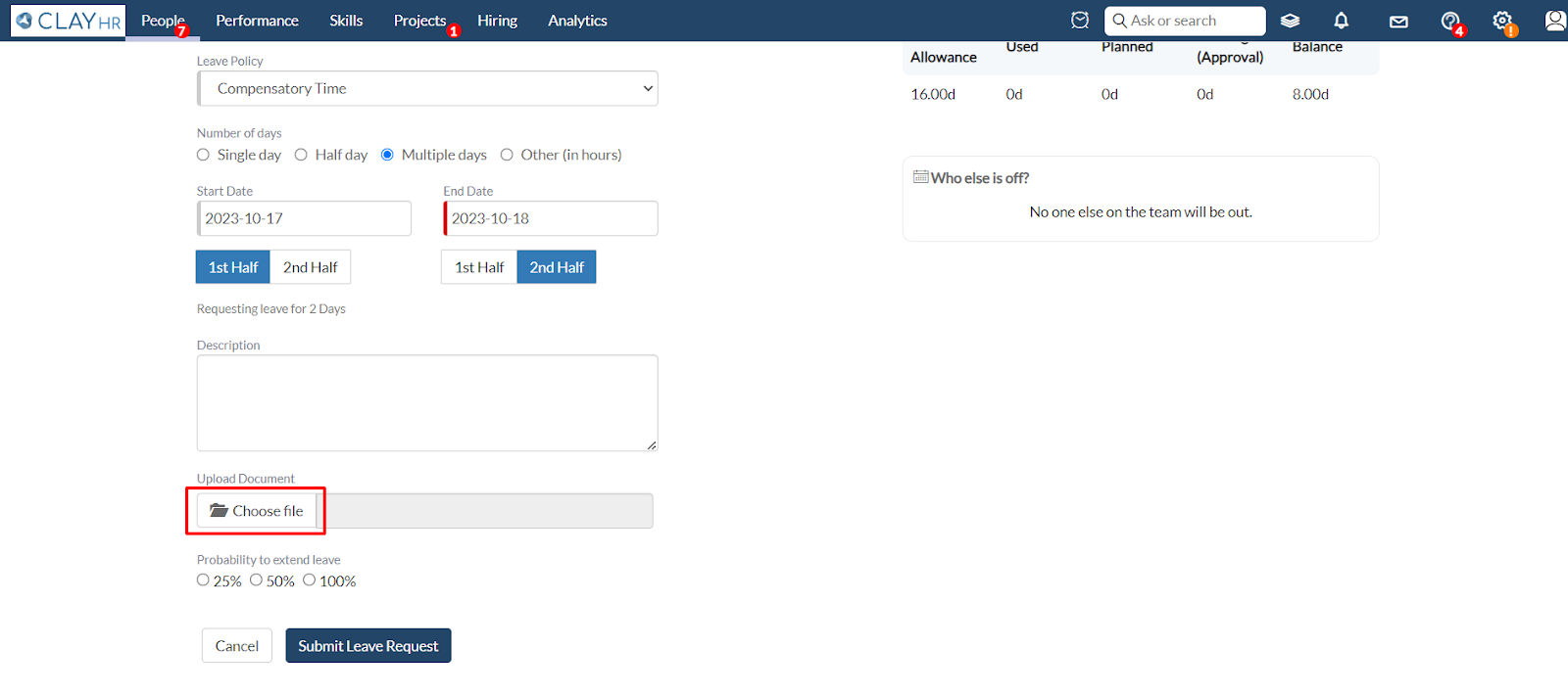 How to Apply a Leave Request
